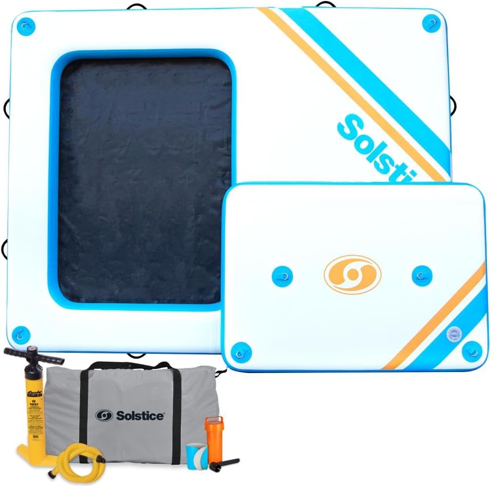 SOLSTICE 10x8 Floating Inflatable Rec Mesh Dock Platform | Eastern Sports